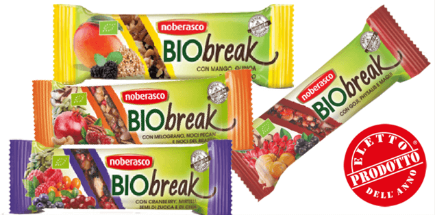 Biobreak di Noberasco "Eletto Prodotto dell'Anno 2017"