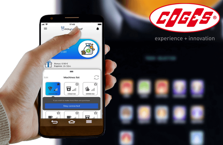 Coges rivoluziona il pagamento con smartphone grazie a Pay4Vend 4.0