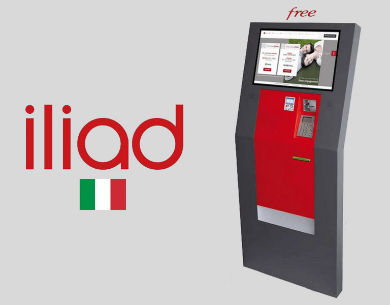 L'operatore telefonico ILIAD in Italia con store e vending machine